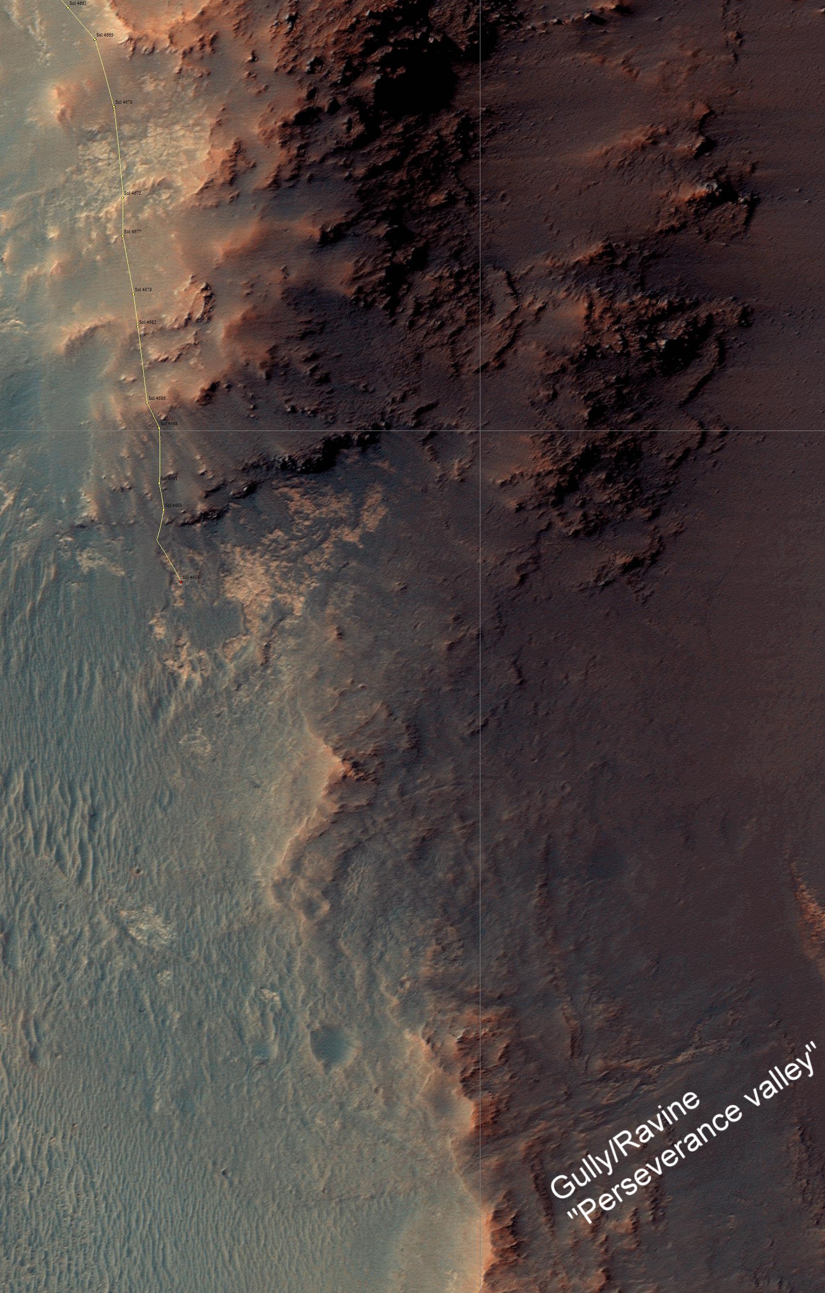 Opportunity a quelques centaines de m de Perseverance valley - APM ...